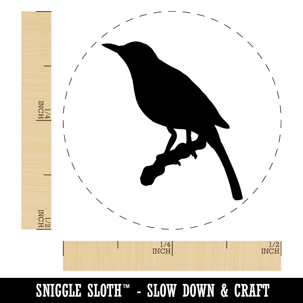 Bird on Branch Solid Self-Inking Rubber Stamp for Stamping Crafting ...