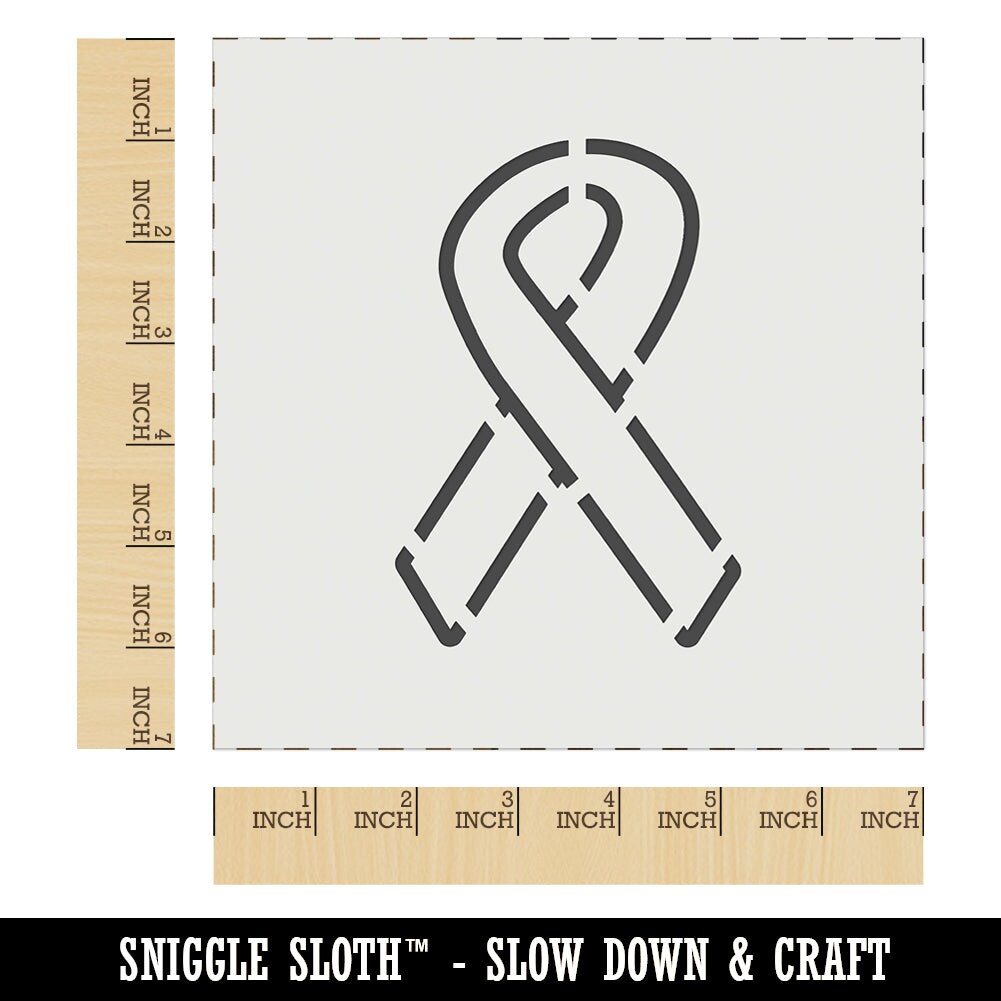 Awareness Ribbon Outline Wall Cookie DIY Craft Reusable Stencil | Michaels