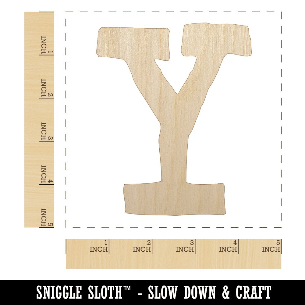 Letter Y Uppercase Cute Typewriter Font Unfinished Wood Shape Piece ...