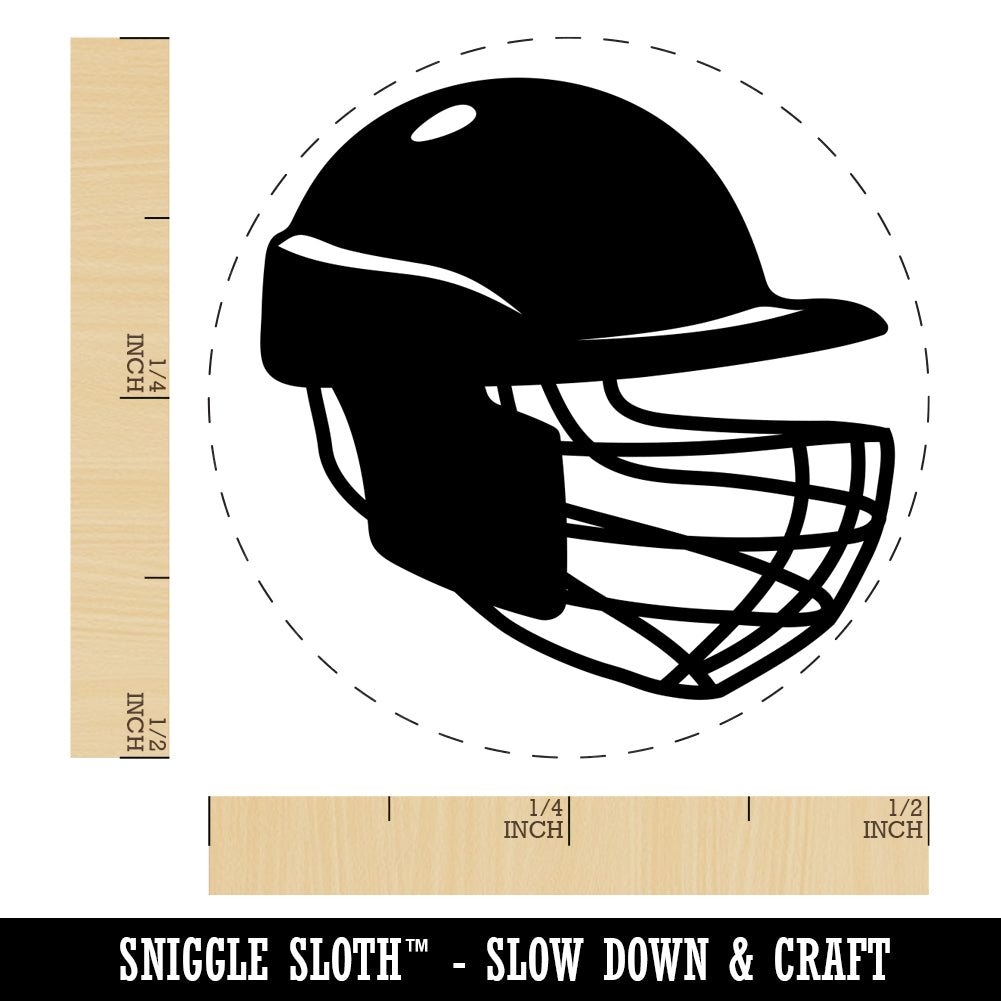 Cricket Sport Helmet Self-Inking Rubber Stamp for Stamping Crafting ...