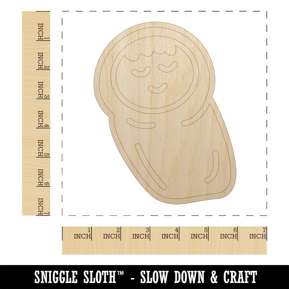 Sleeping Baby Doodle Unfinished Wood Shape Piece Cutout for DIY Craft ...