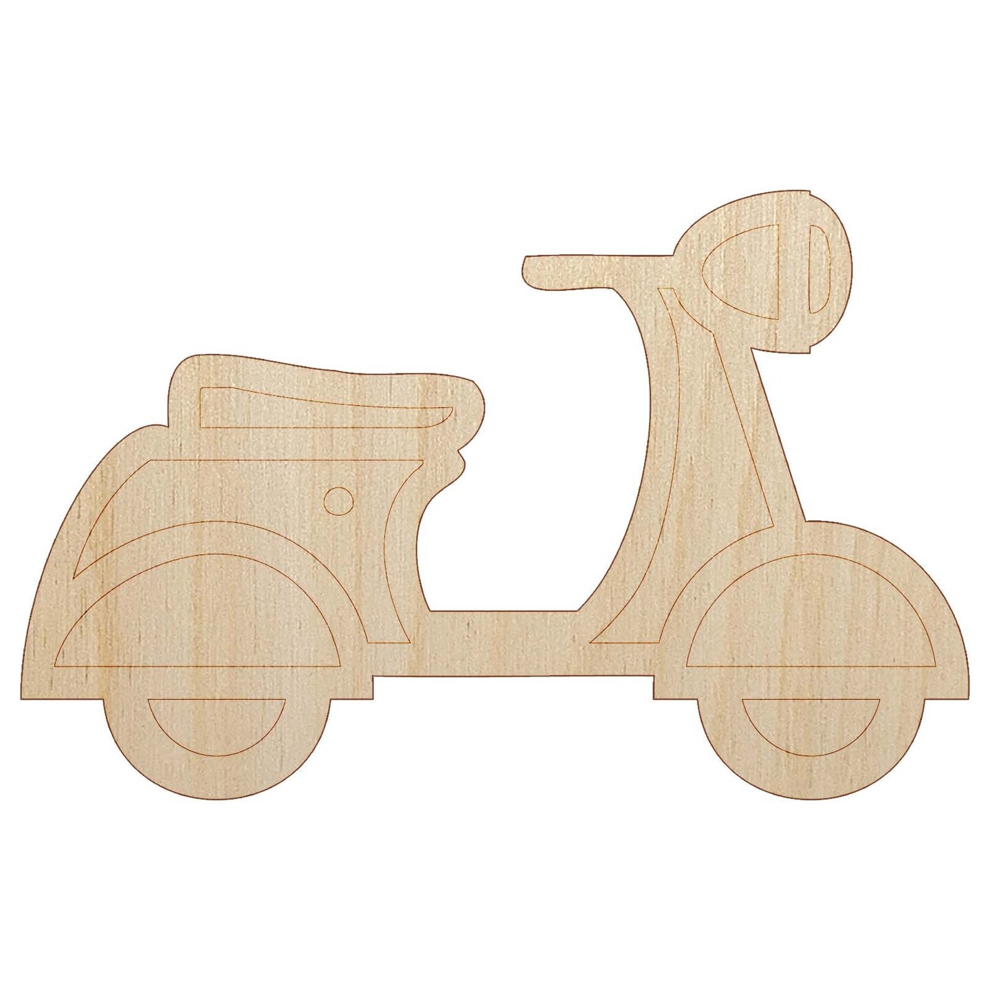 Moped Scooter Motor Vehicle Unfinished Wood Shape Piece Cutout for DIY ...