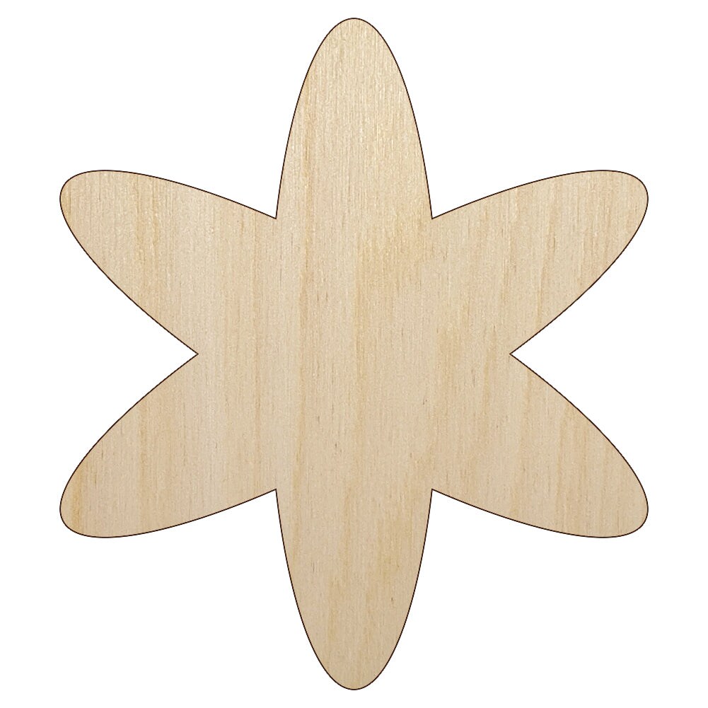 Asterisk Symbol Unfinished Wood Shape Piece Cutout for DIY Craft ...