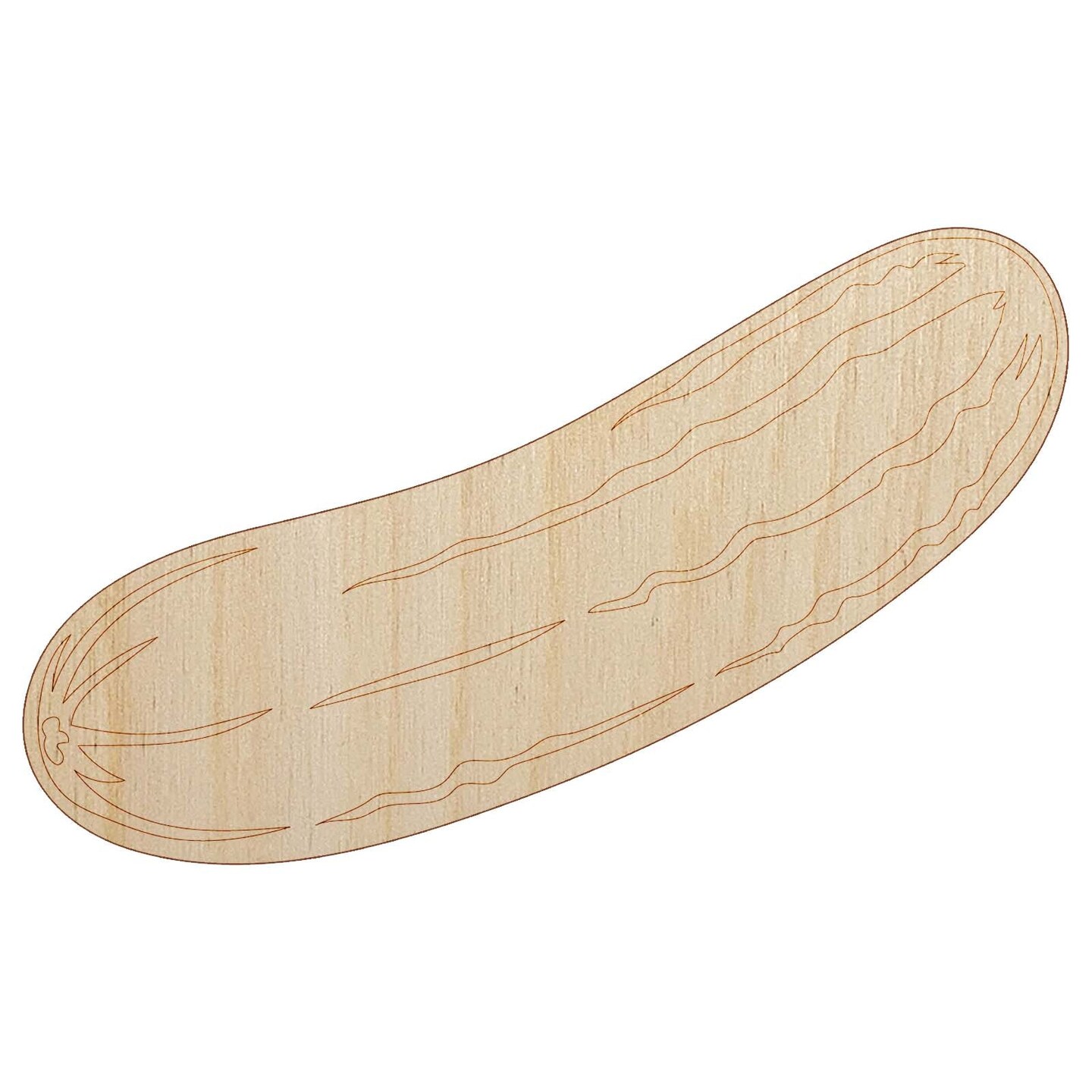 Vegetable Cucumber Unfinished Wood Shape Piece Cutout for DIY Craft ...