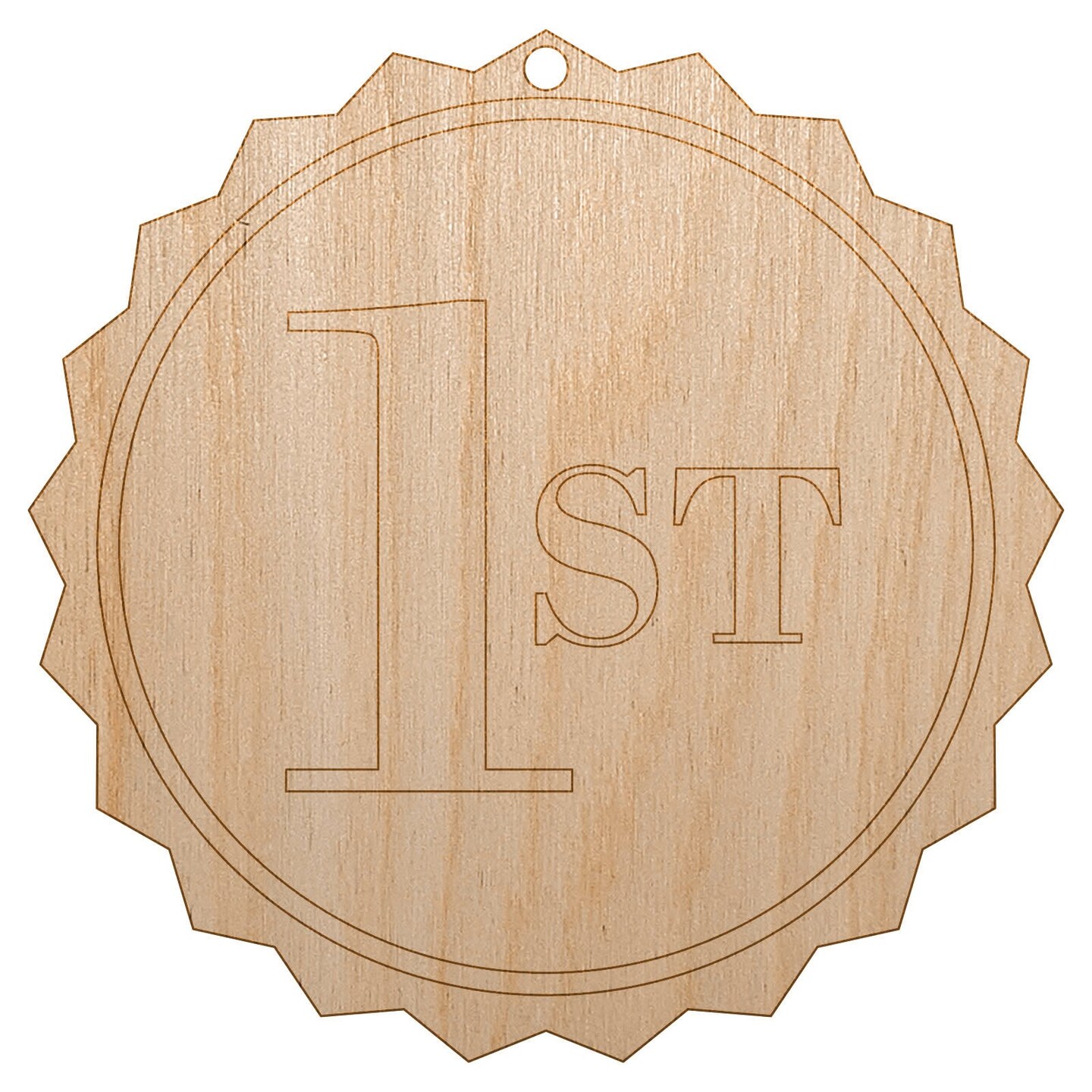 First 1st Place Circle Award Unfinished Craft Wood Holiday Christmas ...