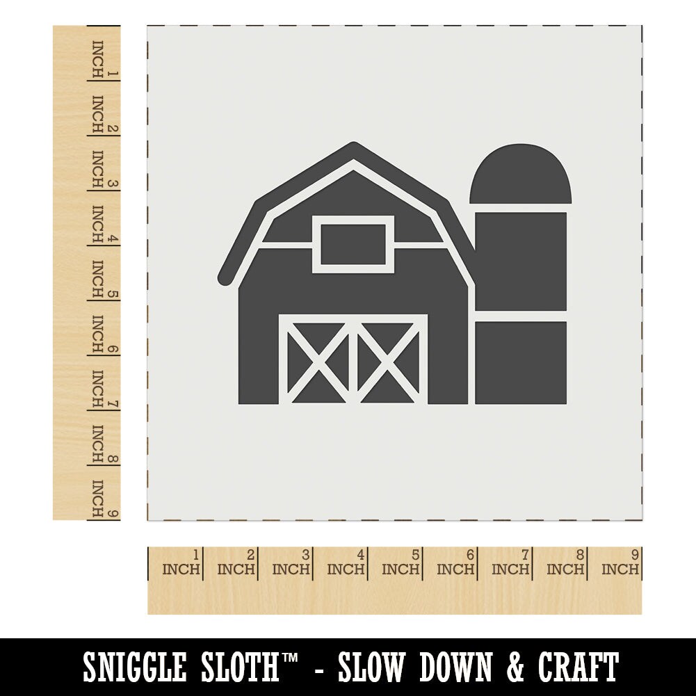 Farm Barn with Silo Wall Cookie DIY Craft Reusable Stencil | Michaels