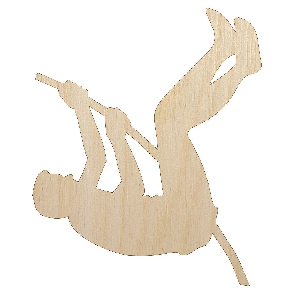 Pole Vaulter Track and Field Solid Unfinished Wood Shape Piece Cutout ...