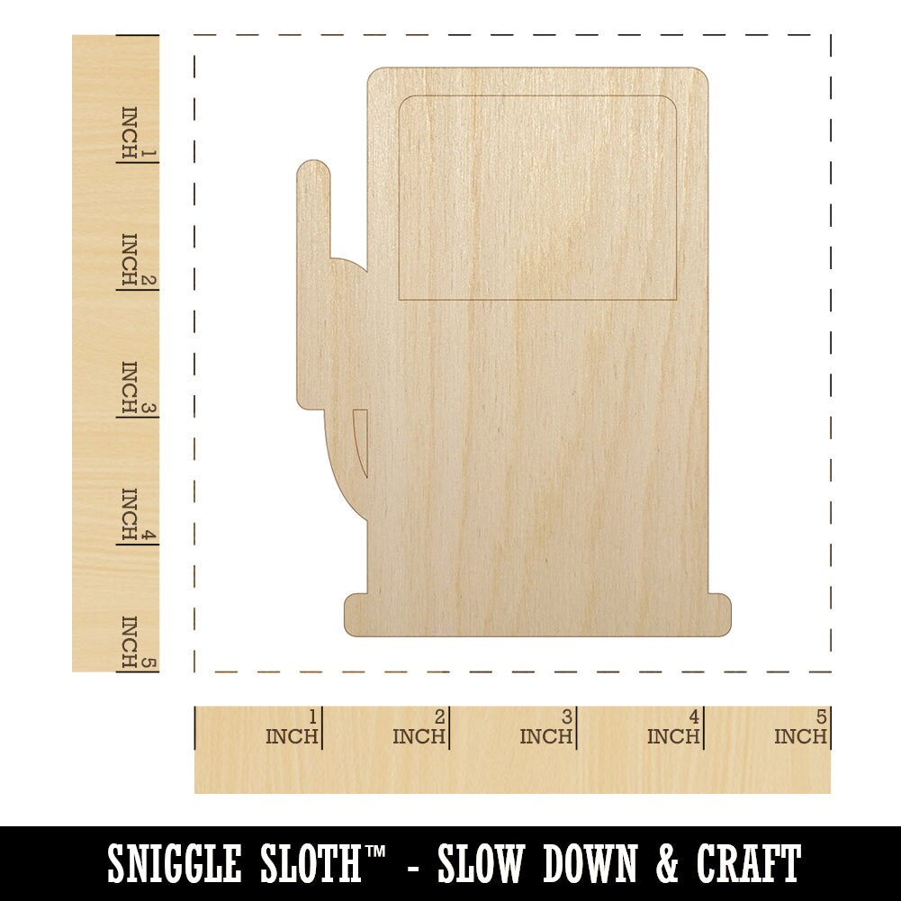 Gas Station Pump Unfinished Wood Shape Piece Cutout for DIY Craft ...
