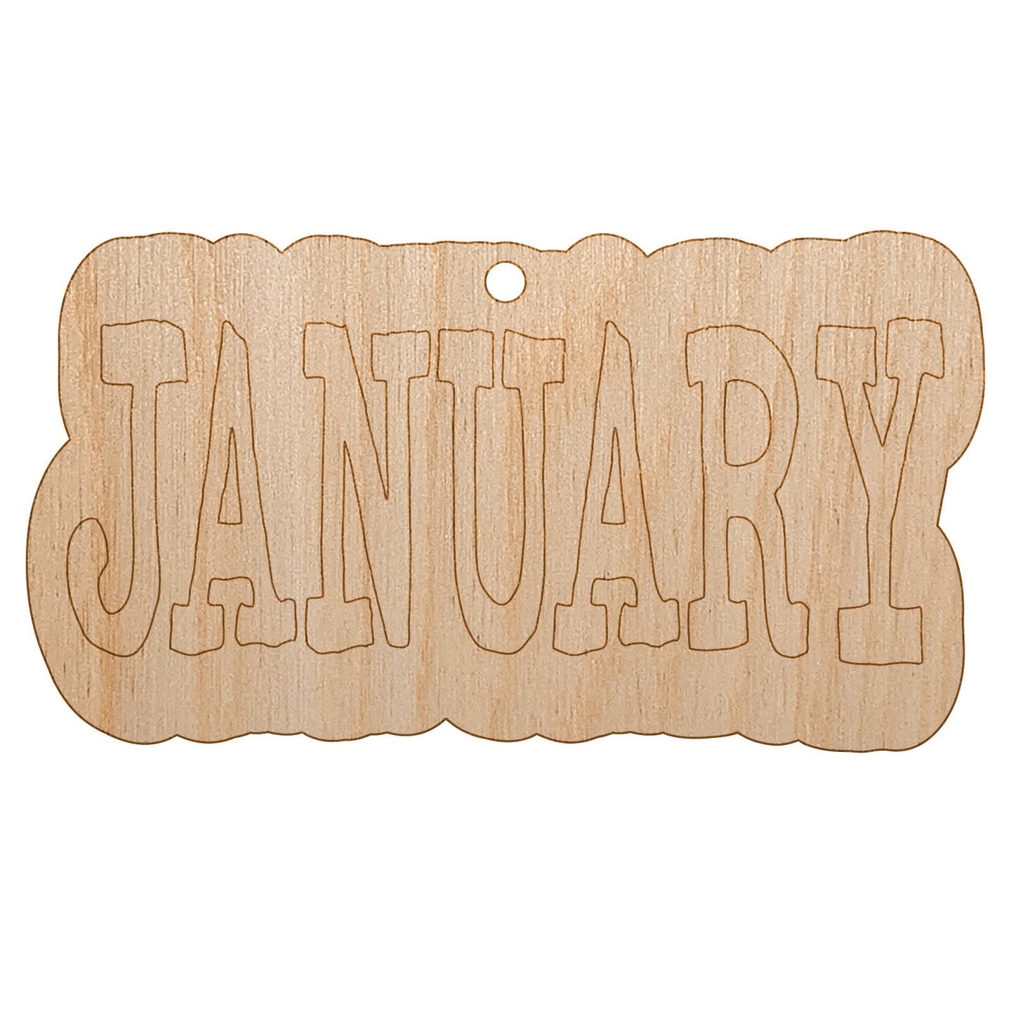 January Month Calendar Fun Text Unfinished Craft Wood Holiday Christmas ...