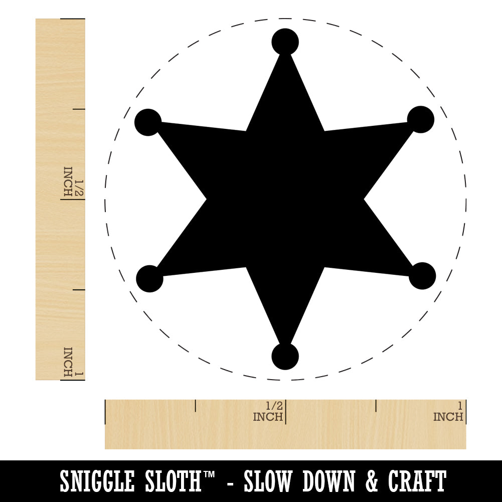 Sheriff Policeman Badge Self-Inking Rubber Stamp for Stamping Crafting ...