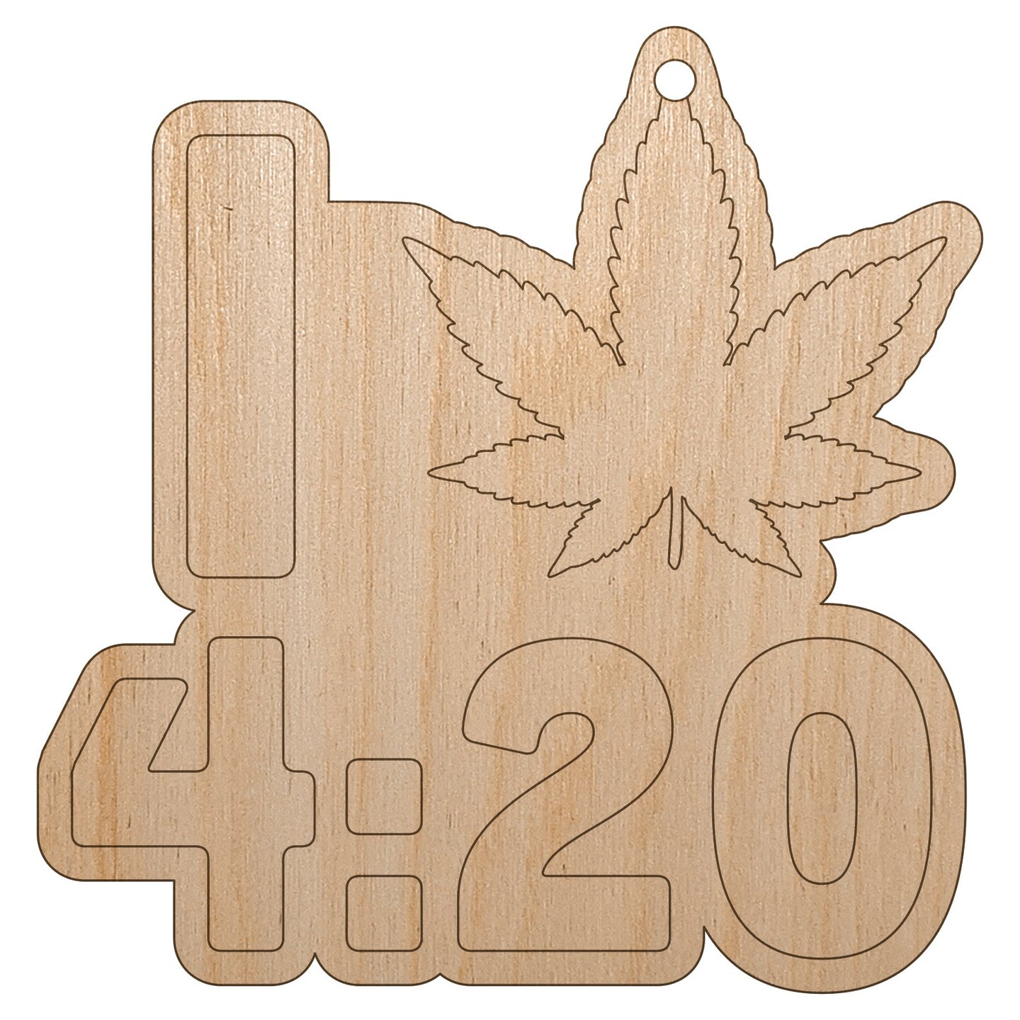 I Love 420 Marijuana Circle Unfinished Craft Wood Holiday Christmas ...