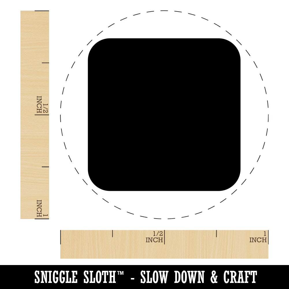 Square Rounded Corners Self-Inking Rubber Stamp for Stamping Crafting ...