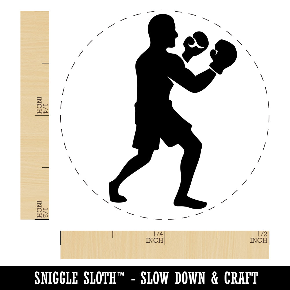 Boxer Boxing Fighting Pose Self-Inking Rubber Stamp for Stamping ...