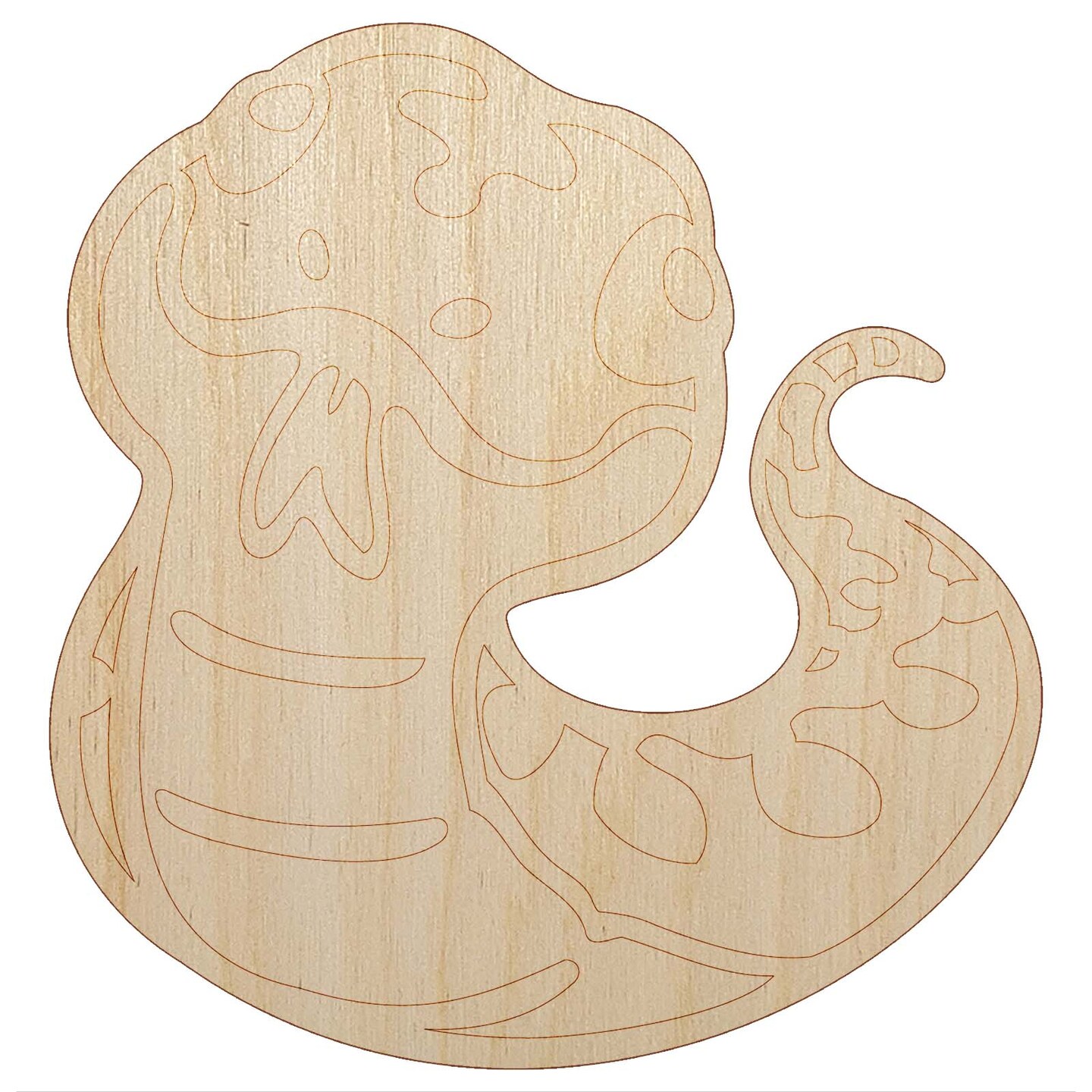 Sassy Snake with Tongue Sticking Out Unfinished Wood Shape Piece Cutout ...