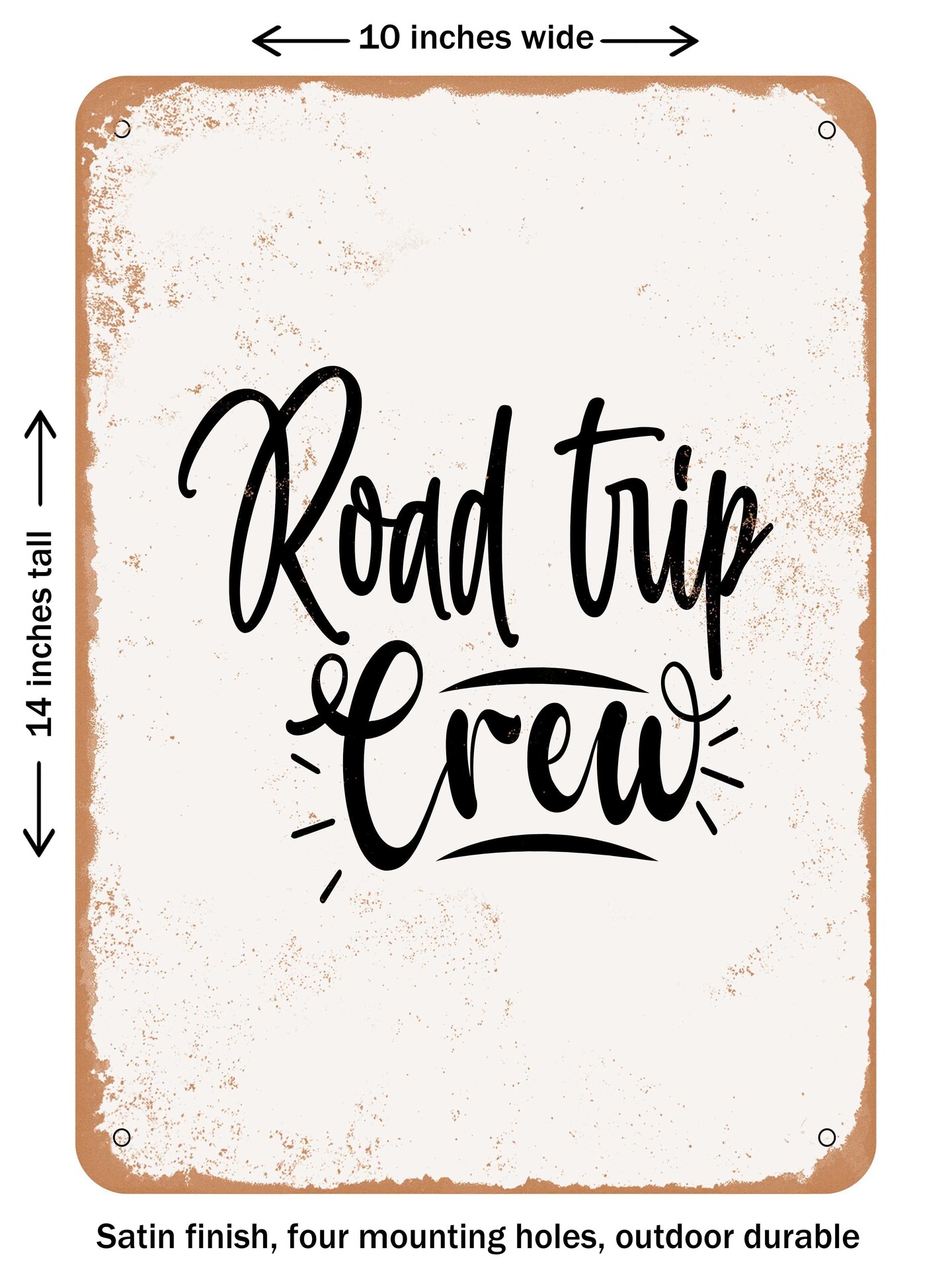DECORATIVE METAL SIGN - Road Trip Crew - Vintage Rusty Look | Michaels
