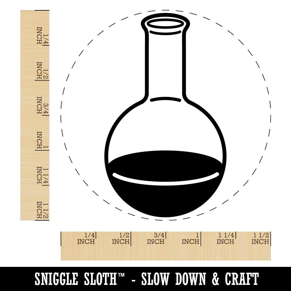 Glass Boiling Flask Chemistry Science Self-Inking Rubber Stamp for ...