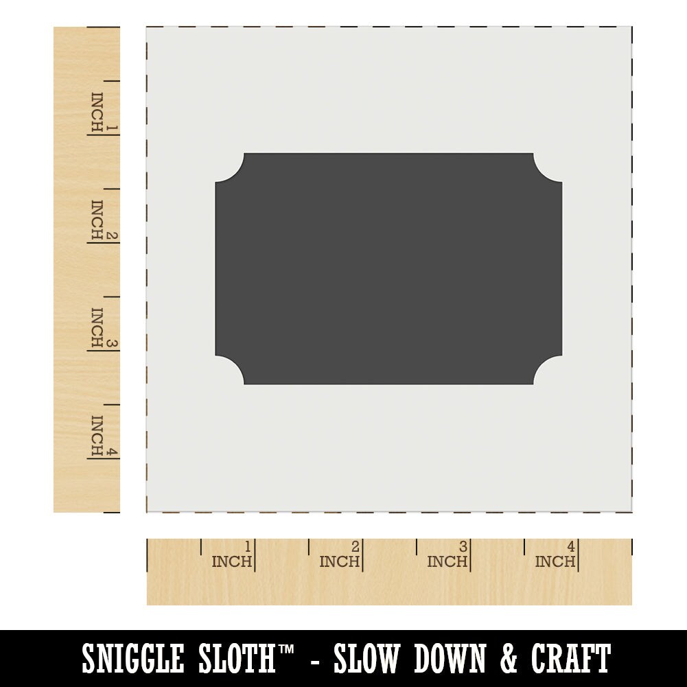 Rectangle Clipped Corners Solid Wall Cookie DIY Craft Reusable Stencil ...