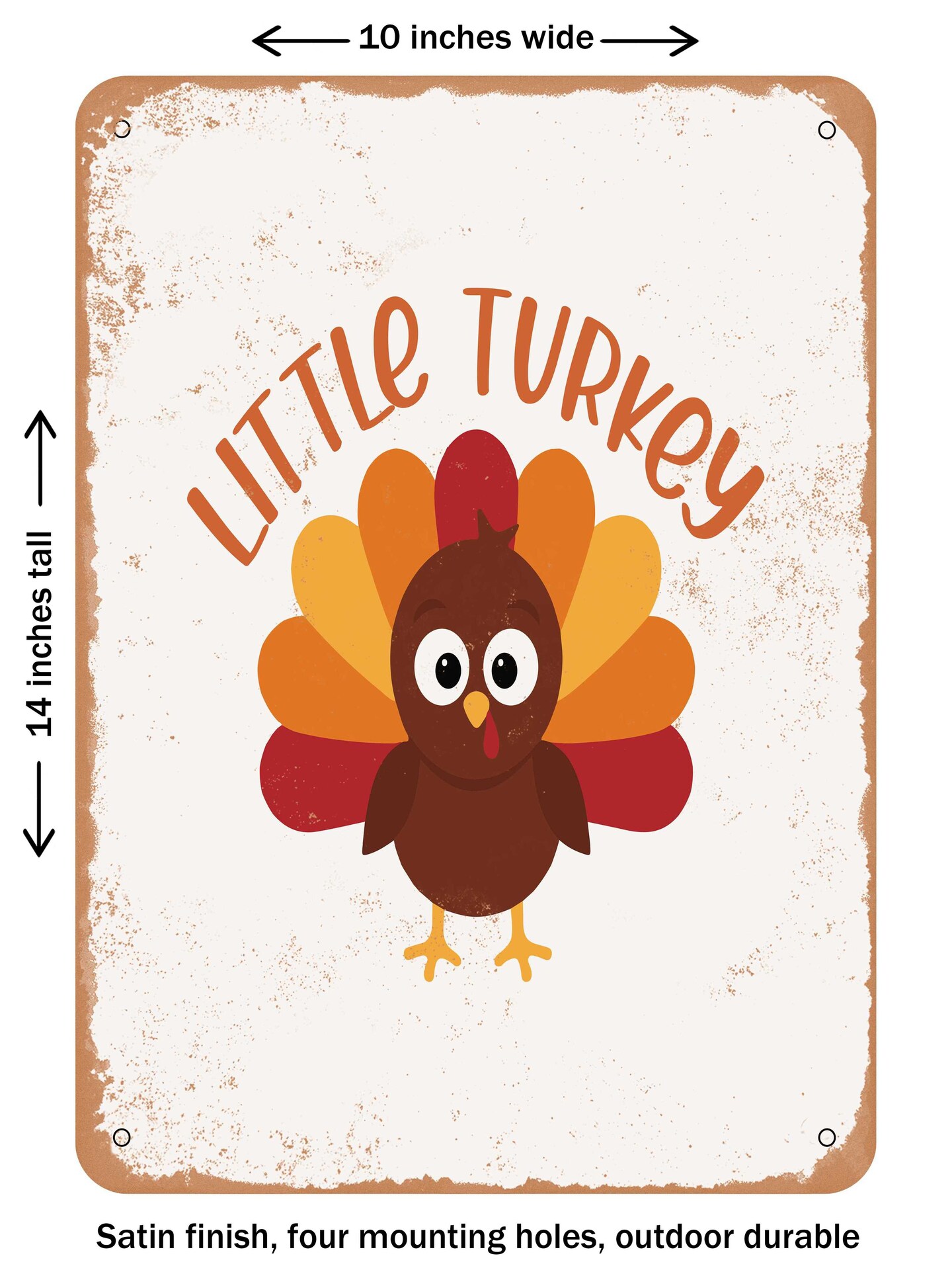 DECORATIVE METAL SIGN - Little Turkey - Vintage Rusty Look | Michaels