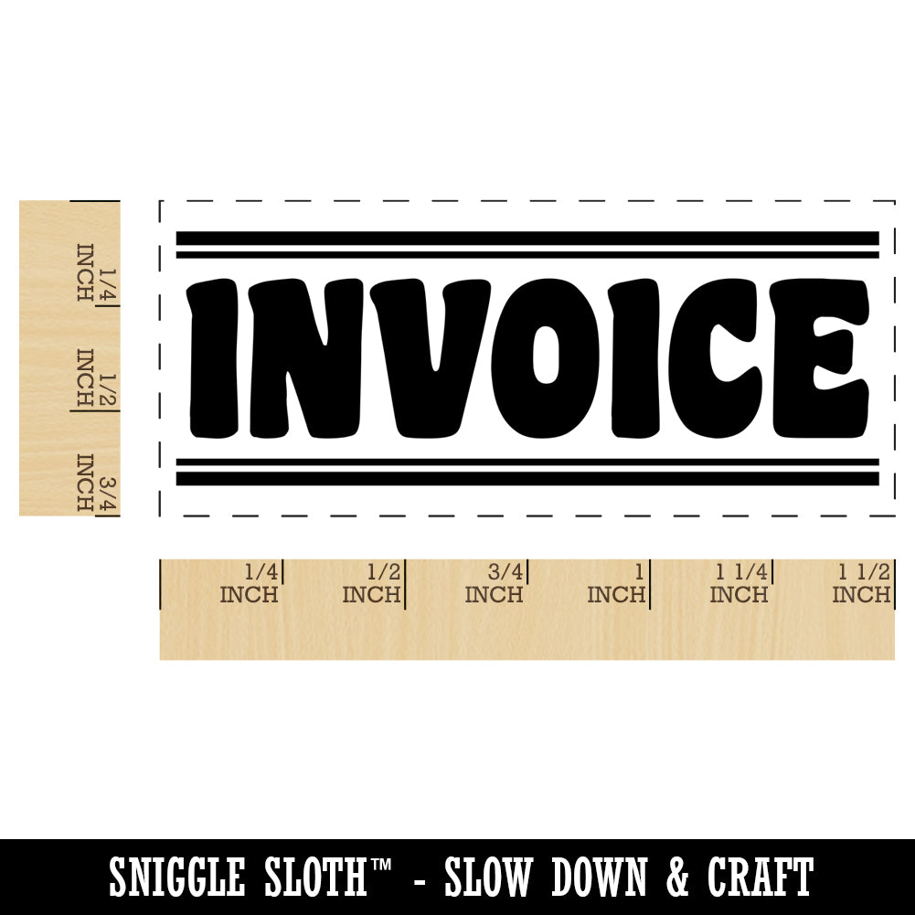 Invoice Border Top Bottom Self-Inking Rubber Stamp Ink Stamper for ...