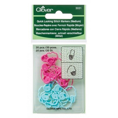 Clover Quick Locking Stitch Markers - Medium | Michaels
