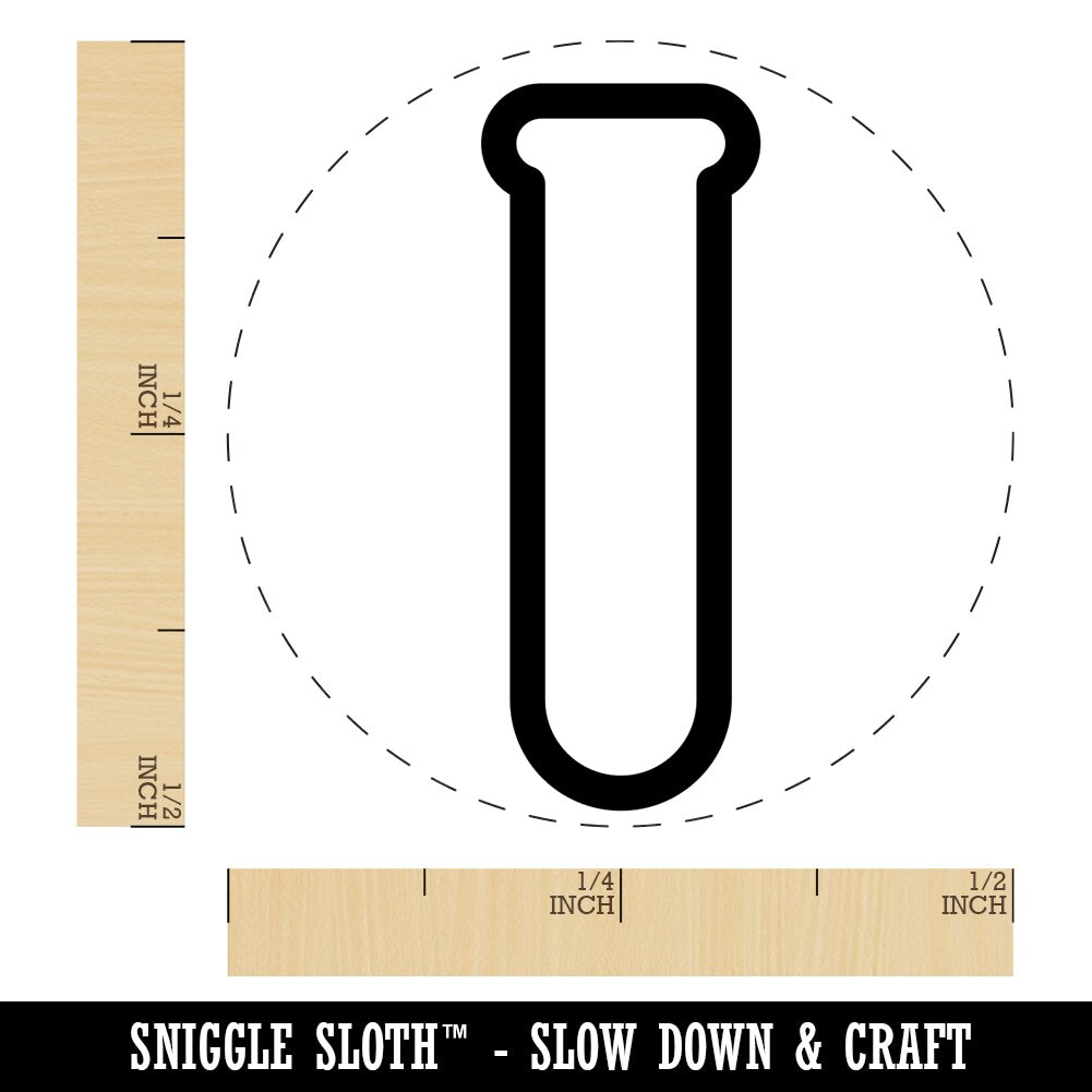 Science Glassware Test Tube Outline Self-Inking Rubber Stamp for ...