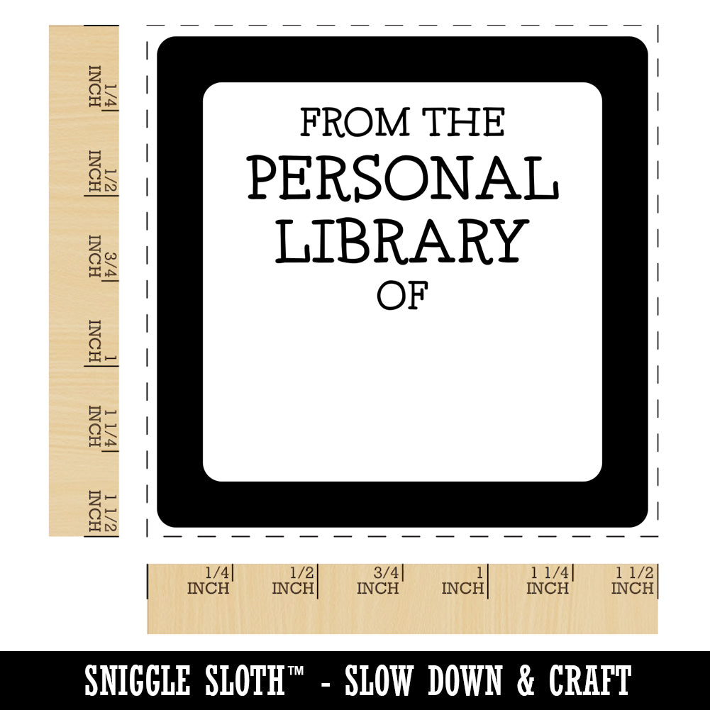 From the Personal Library Book Fill-In Rounded Corners Border Self ...