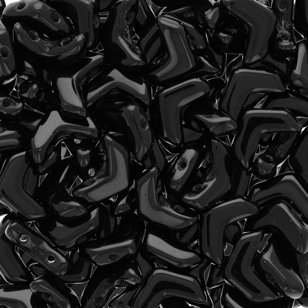 Vee Bead, 2 hole chevron, Jet, 25 pieces | Michaels