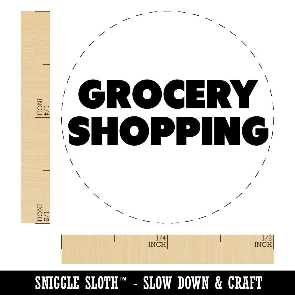 Grocery Shopping Bold Text Self-Inking Rubber Stamp for Stamping ...