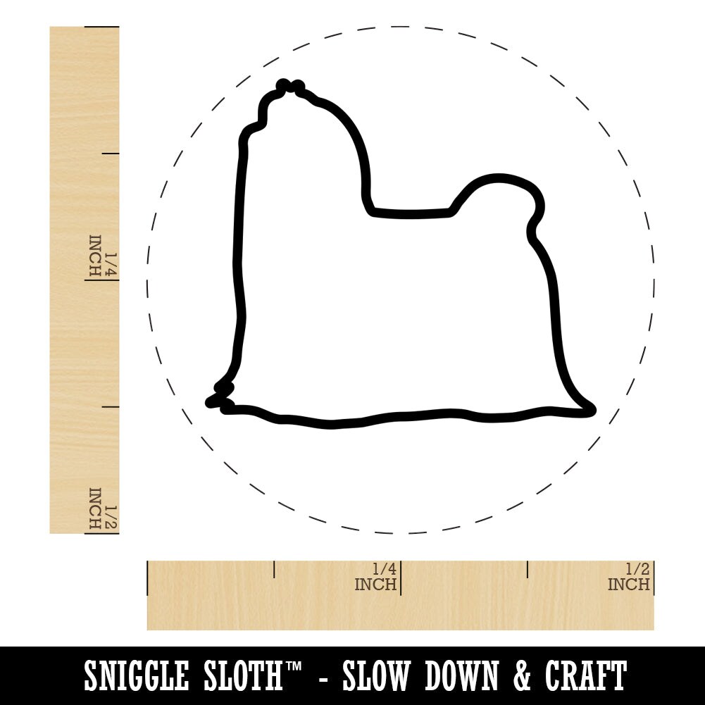 Maltese Dog Outline Self-Inking Rubber Stamp for Stamping Crafting ...