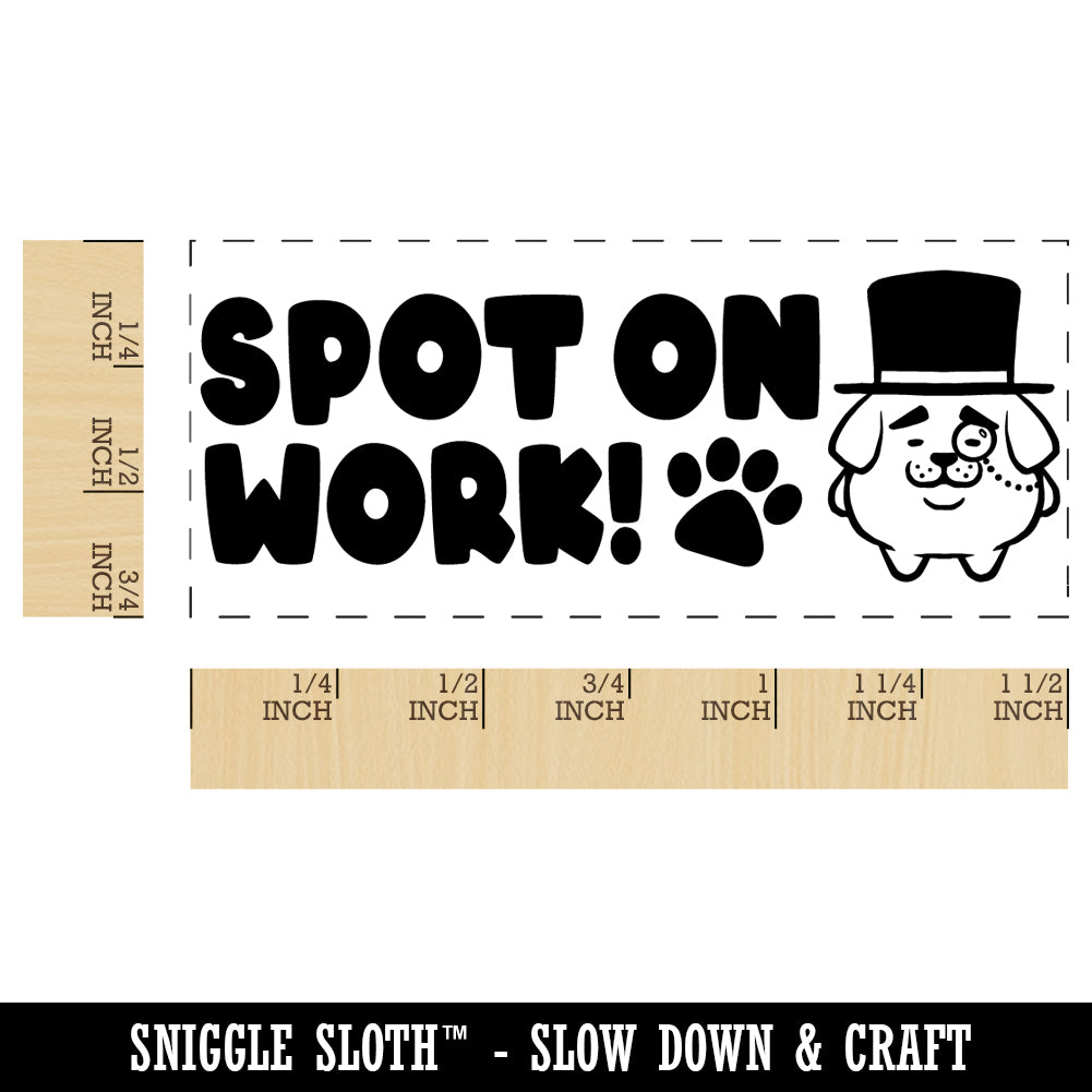 Spot on Work Dog Teacher Student School Self-Inking Rubber Stamp Ink ...