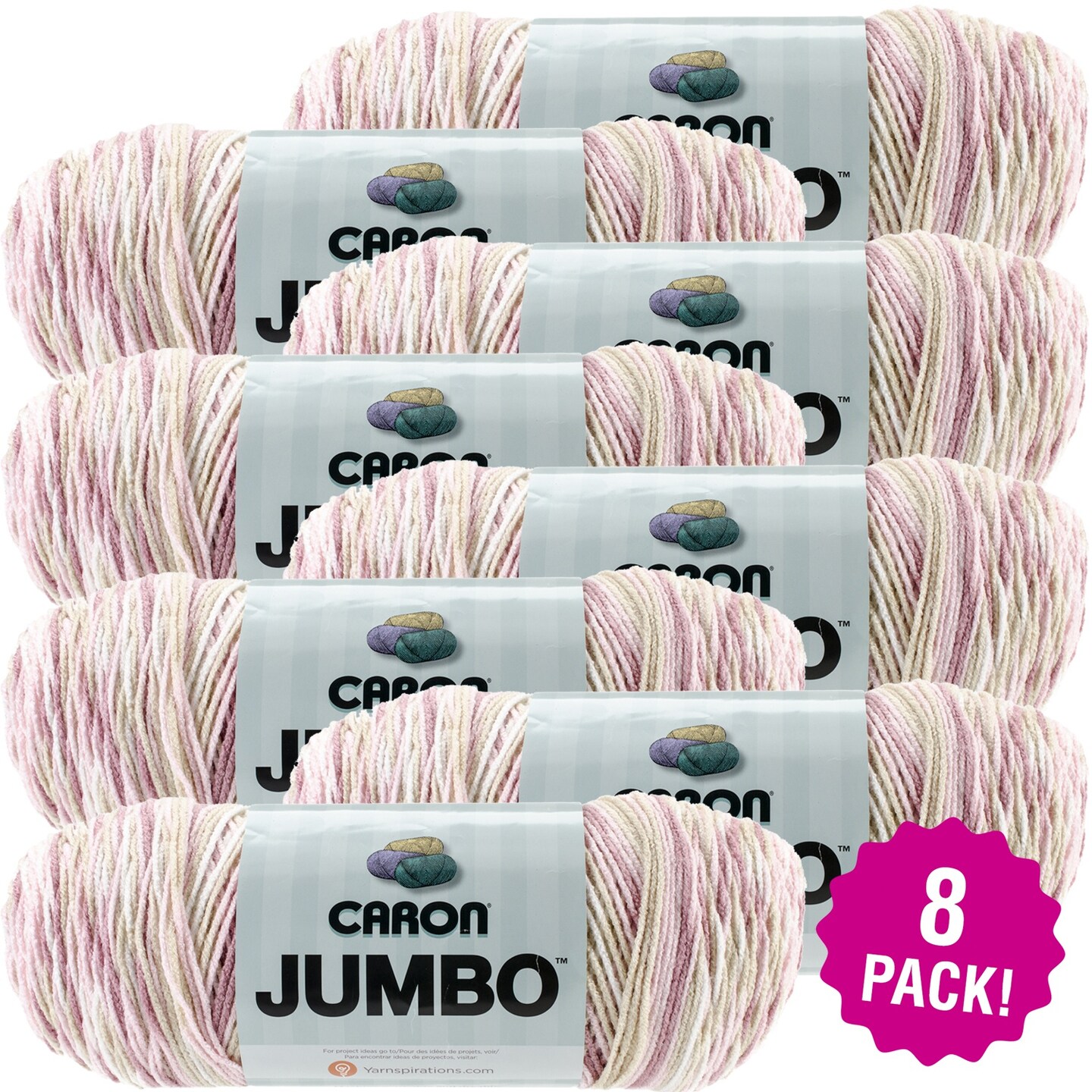 Multipack of 8 - Caron Jumbo Print Yarn-Rosewood | Michaels