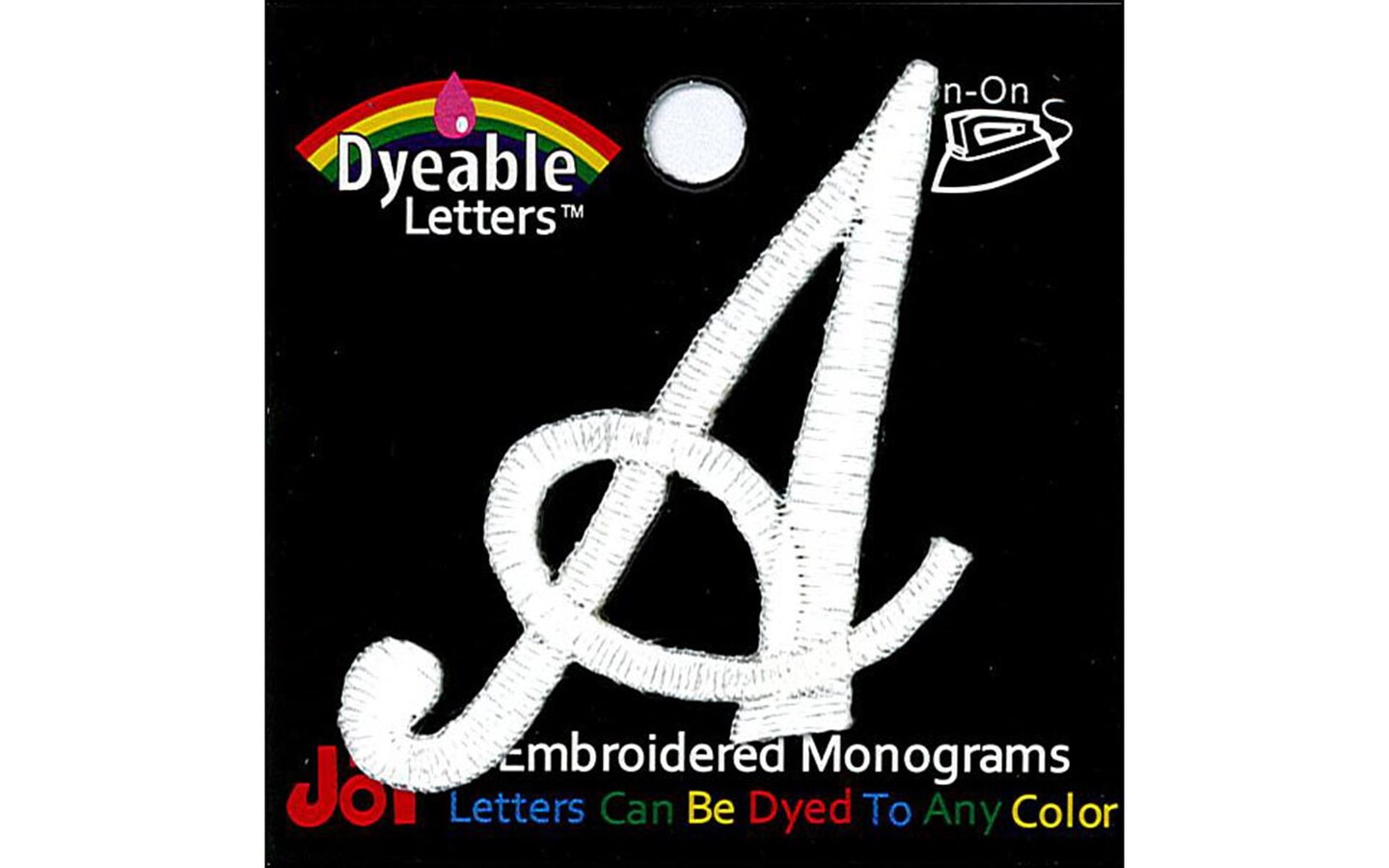 Joy Applique Letter Iron On Script Dye 1.5" Wht A | Michaels
