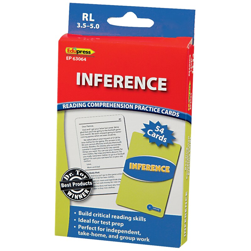 Reading Comprehension Practice Cards, Inference (Rl 3.5-5.0) | Michaels