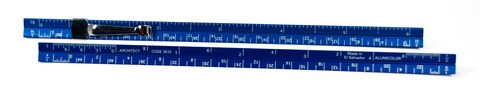 ARCHITECT SCALE POCKET W/CLIP ALUMINUM 6 INCH BLUE | Michaels