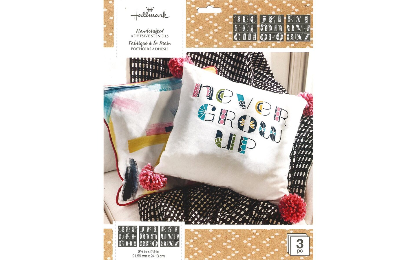 Plaid Folkart Hall Stencil Adh 8.5X9.5 Font Doodle | Michaels