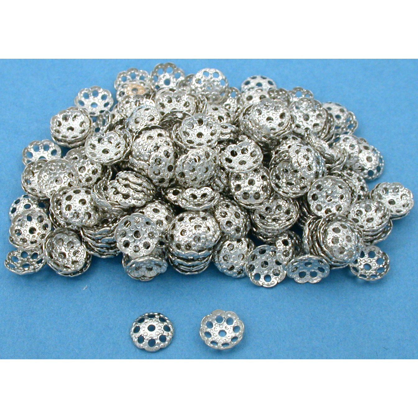 150 Silver Plated End Bead Caps Jewelry Beads 6.5mm | Michaels
