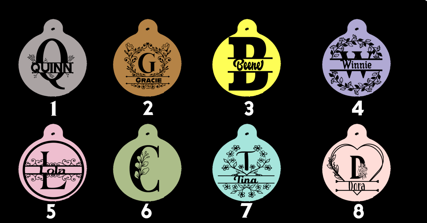 Monogram Tag, Elegant Dog Tag, Lightweight Pet Tag, Lovely Tag ...