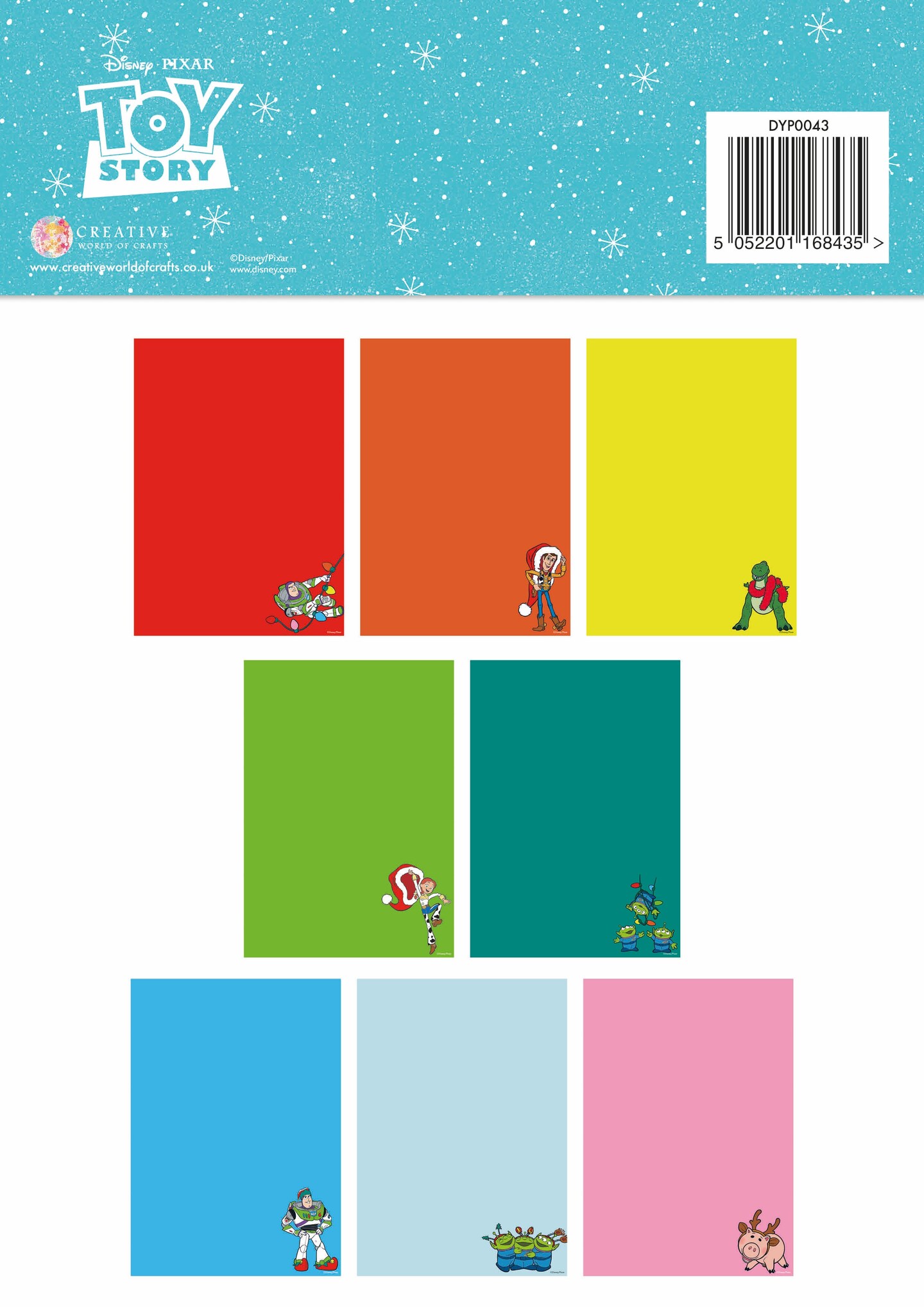 Creative Expressions Toy Story - Christmas Coloured Card A4 Pack | Michaels