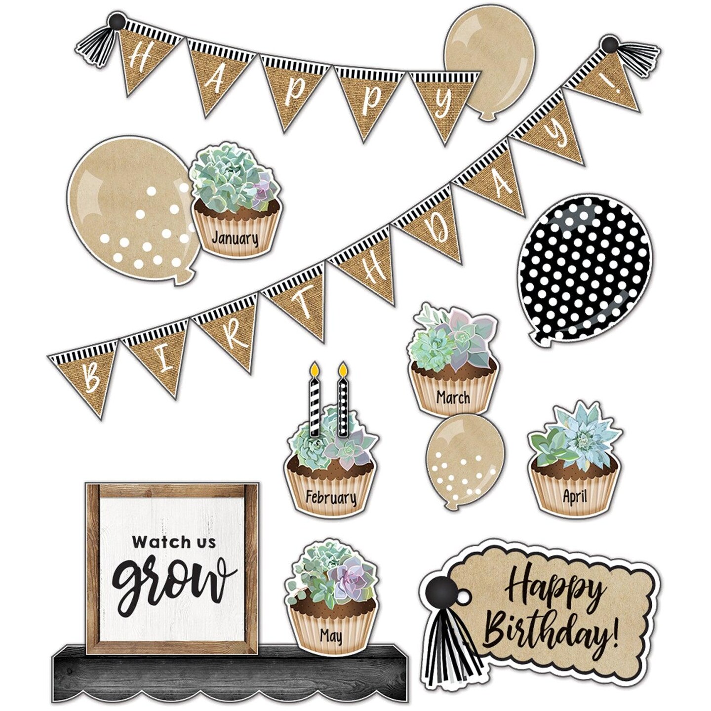 Simply Stylish Birthday Bulletin Board Set, 79 Pieces | Michaels