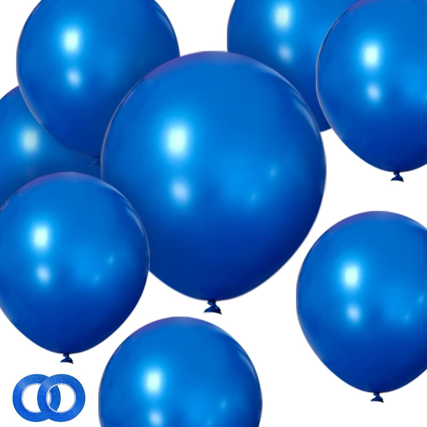 Blue Balloons 100 Pack 12 Inch Blue Latex Party Balloon Round Helium ...