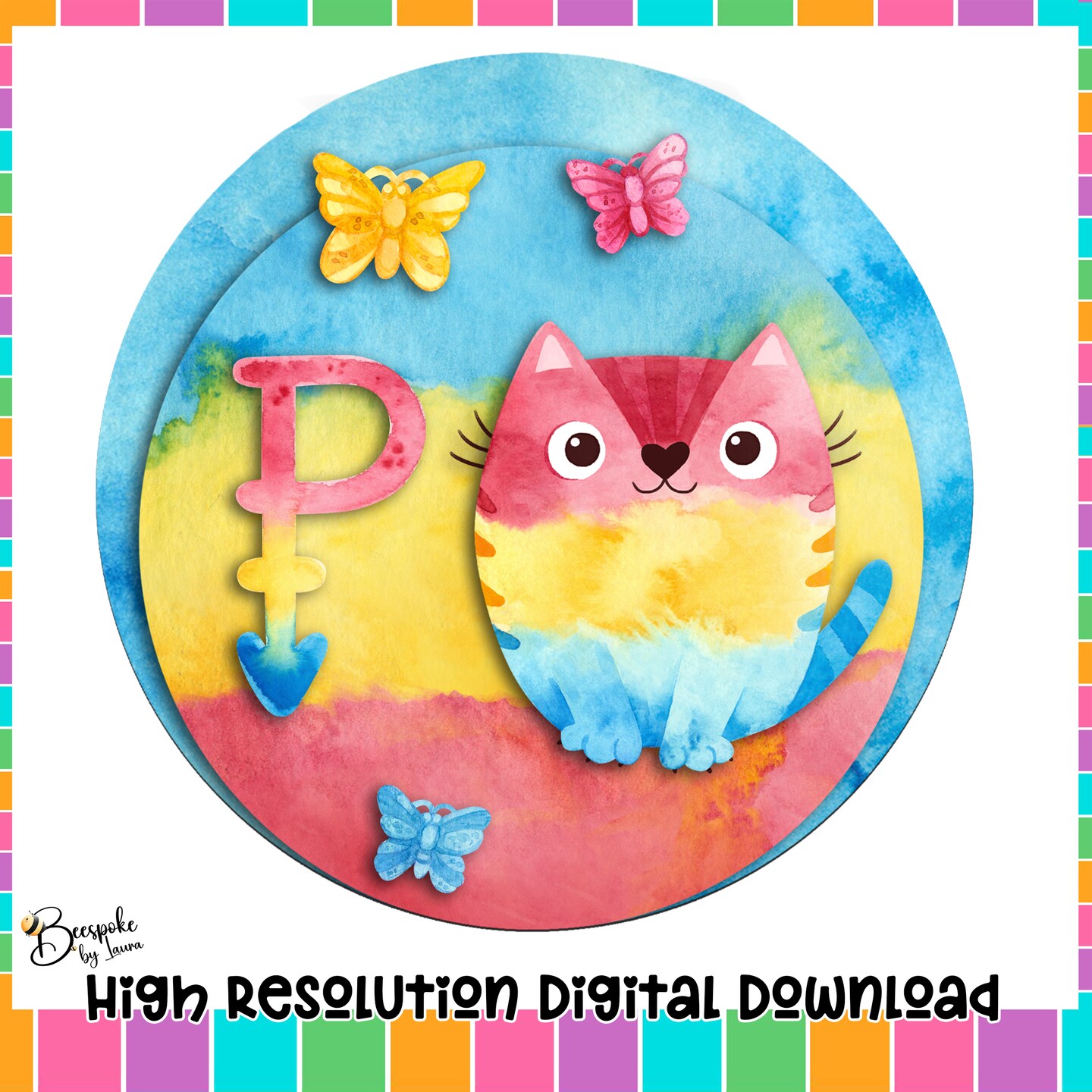 Pansexual Love Kitty Pride Digital Download Clip Art Pride Month Image ...