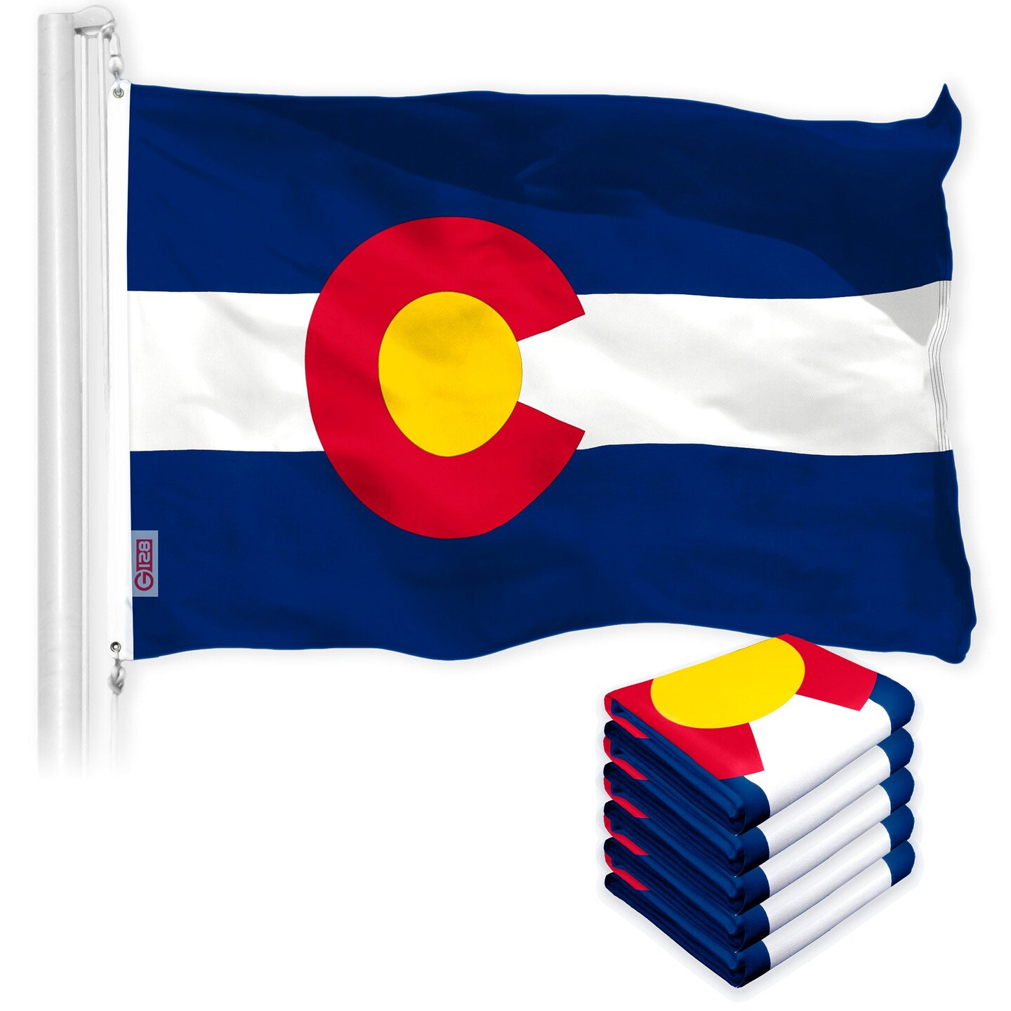 Colorado CO State Flag 3x5 Ft 5-Pack 150D Printed Polyester By G128 ...