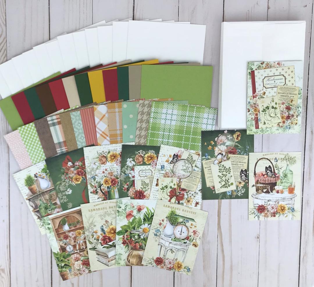 Card Making Kit for Adults, Botanical Card Kits DIY, Beginner Craft Kit ...