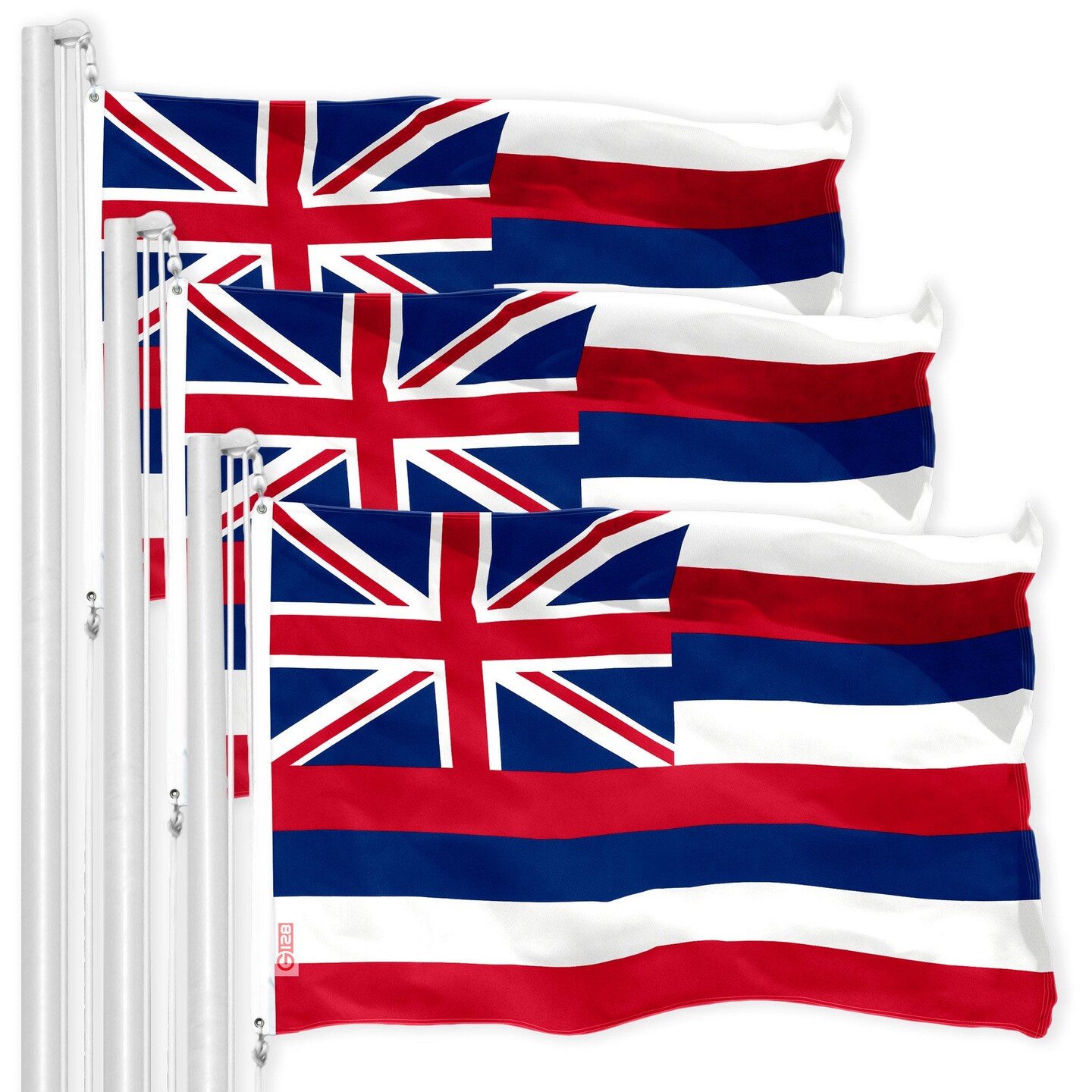 Hawaii HI State Flag 3x5 Ft 3-Pack 150D Printed Polyester By G128 ...