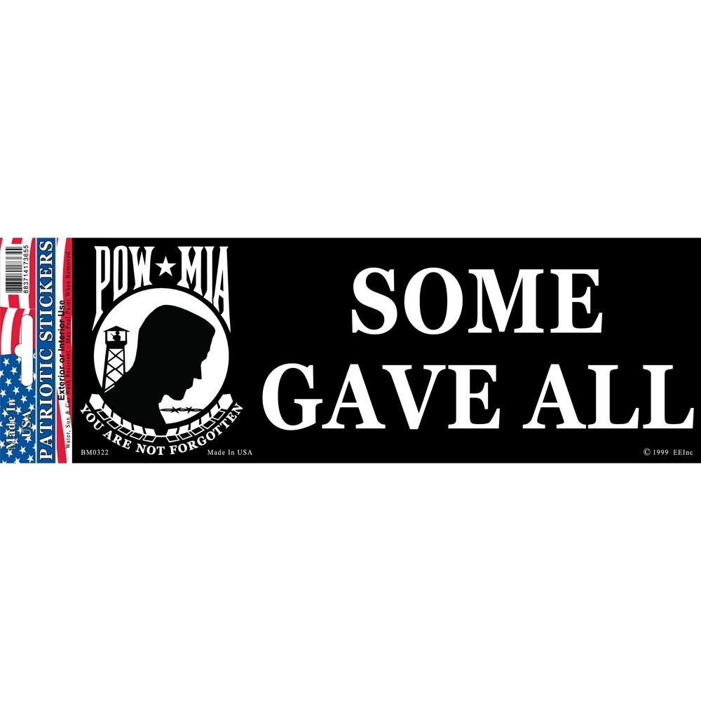 EagleEmblems BM0322 Sticker-Powmia,Some Gave All (3.5x5'') | Michaels