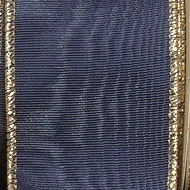 The Ribbon People Navy Blue Symphony Moire Edge Wired Craft Ribbon 2" x ...