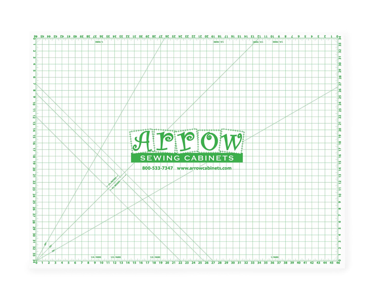 Arrow Classic Sewing Furniture 46" x 34" Cutting Mat for Dixie Cutting ...