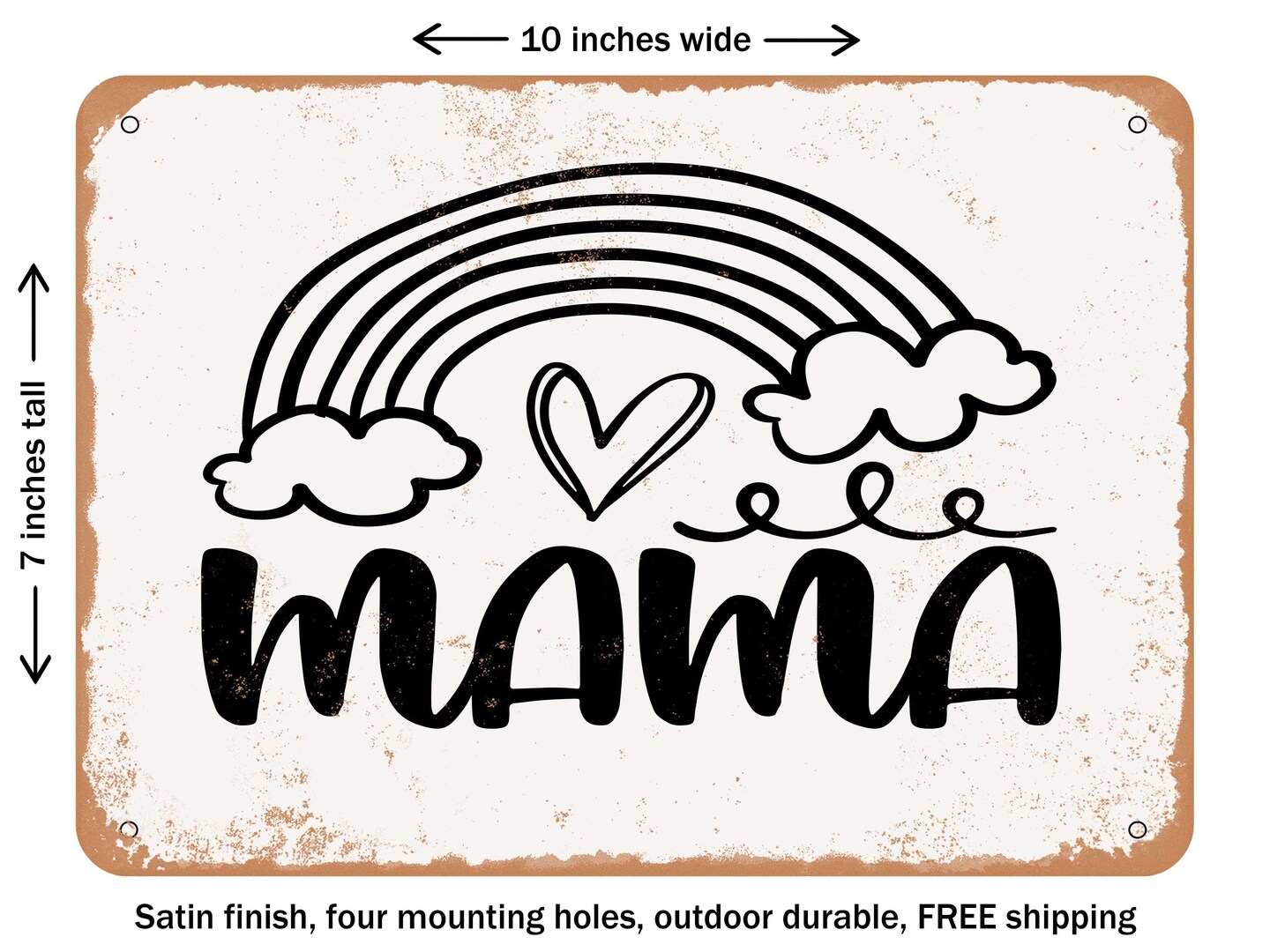 DECORATIVE METAL SIGN - Mama - 8 - Vintage Rusty Look | Michaels