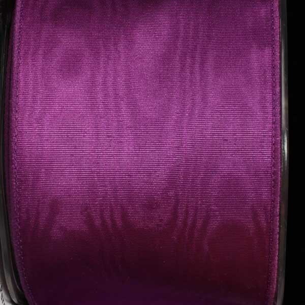 The Ribbon People Purple Solid Moire Wired Craft Ribbon 2.5" x 40 Yards ...