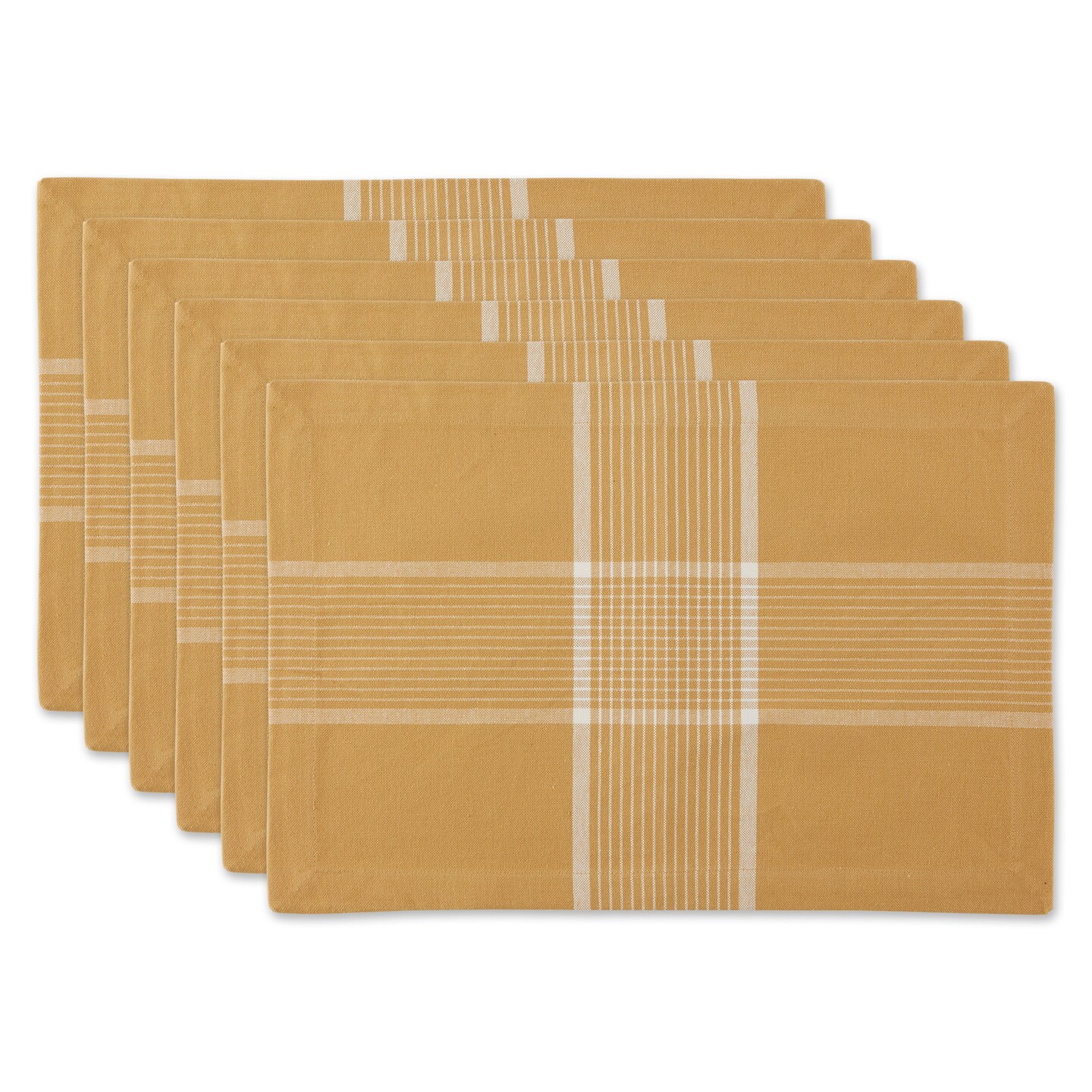 Contemporary Home Living Grid Check Rectangular Placemats - 19 ...